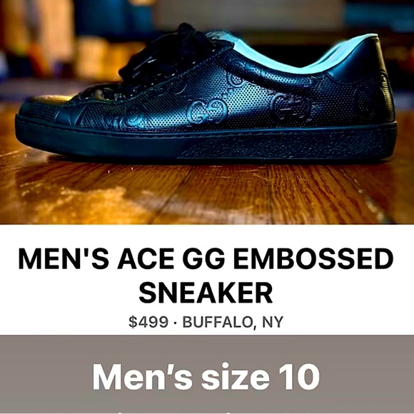 Gucci | Shoes | Mens Ace Gg Embossed Sneaker | Poshmark